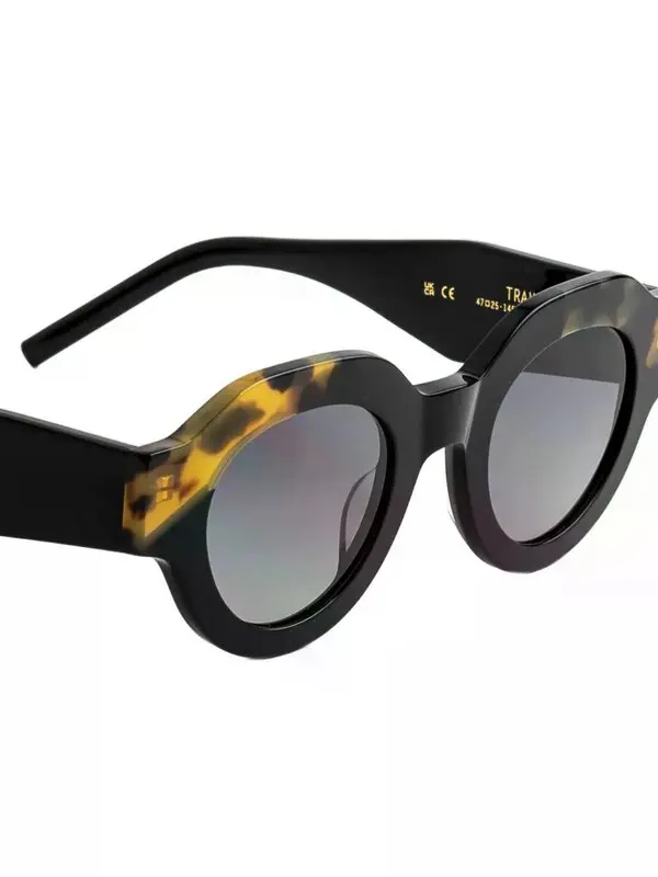 KALEOS Travers Round Sunglasses - Black
