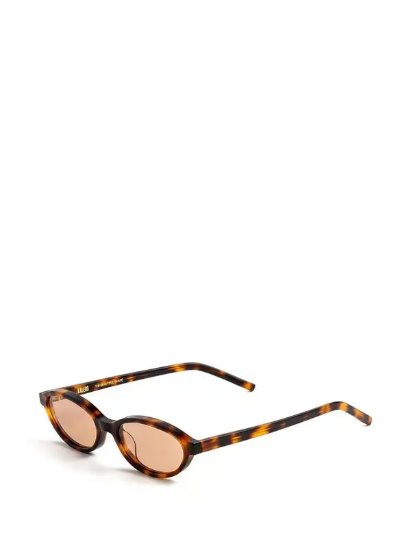 KALEOS Summerspring Oval-frame Sunglasses - Brown