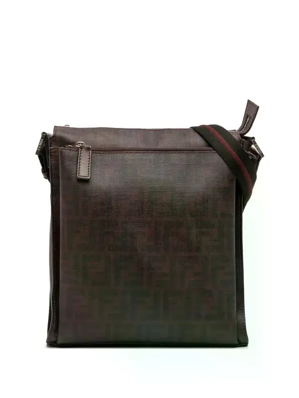 Fendi Zucca Coated Canvas Crossbody Bag - Brown