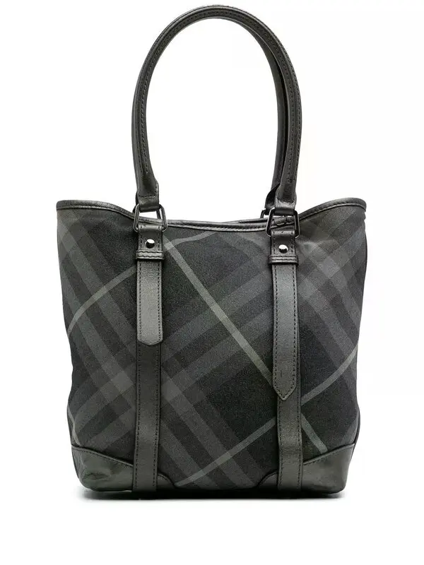 Burberry 2000-2017 Shimmer Check Canvas Tote Bag