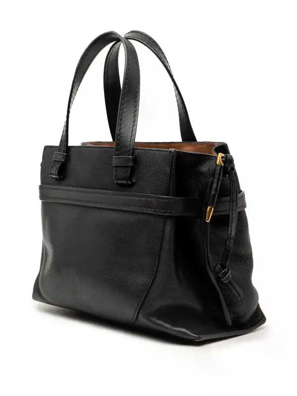Loewe 2018 Small Leather Gate Top Handle Satchel - Black