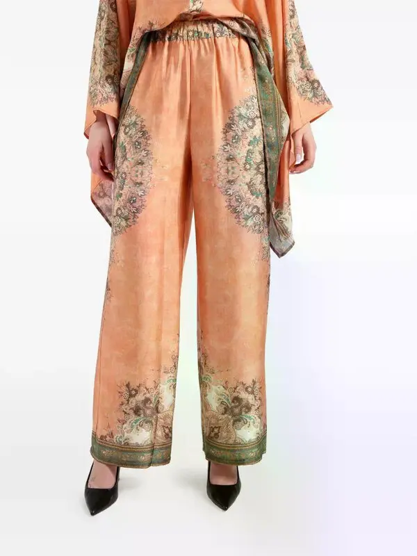 AMOSA Floral Wide Leg Trousers