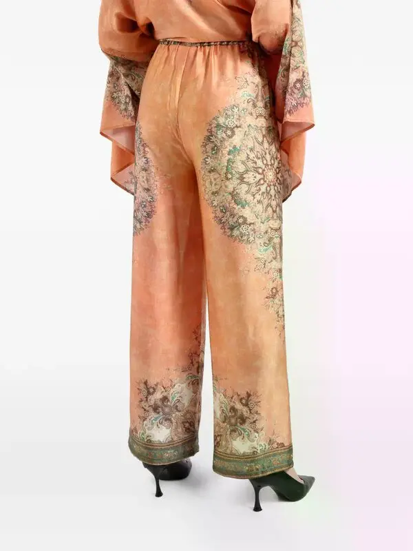 AMOSA Floral Wide Leg Trousers