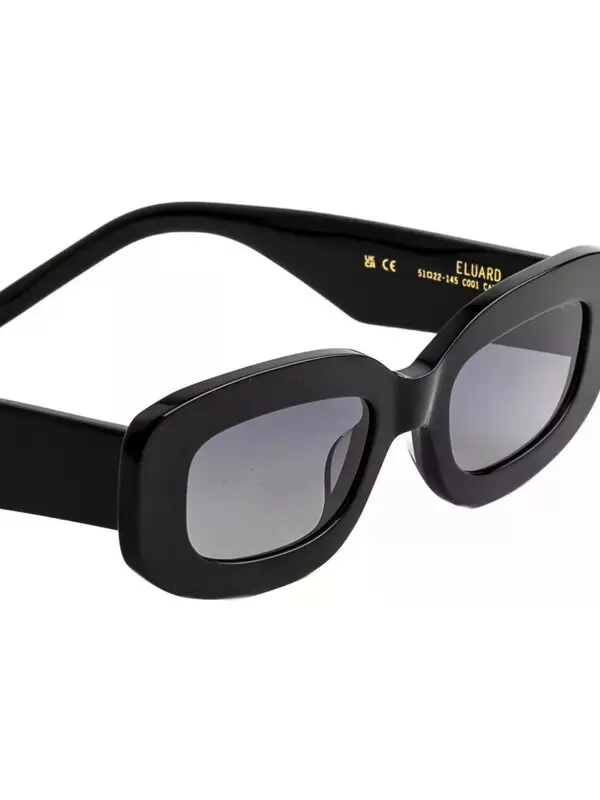 KALEOS Eluard Rectangle-frame Sunglasses - Black