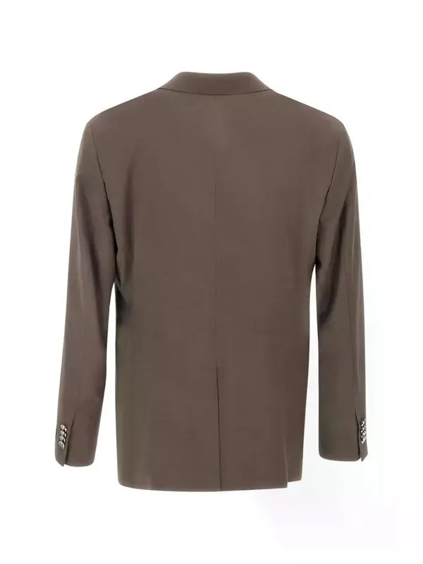 MANUEL RITZ Double-breasted Peak Lapel Blazer - Brown