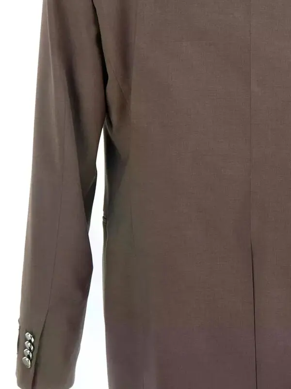 MANUEL RITZ Double-breasted Peak Lapel Blazer - Brown