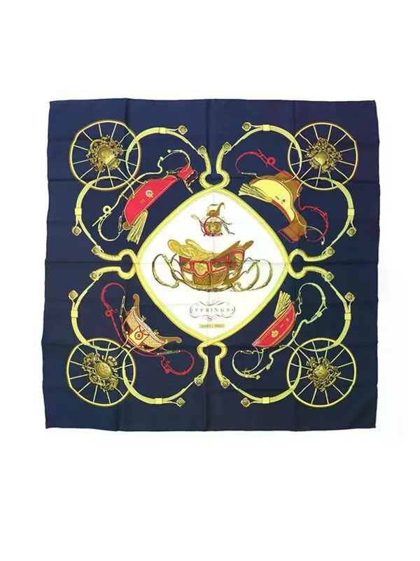 Hermès 2000-2025 Springs Silk Scarf 90 Scarves - Blue