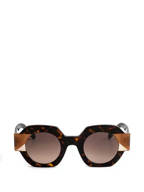 KALEOS Geometric Sunglasses - Brown