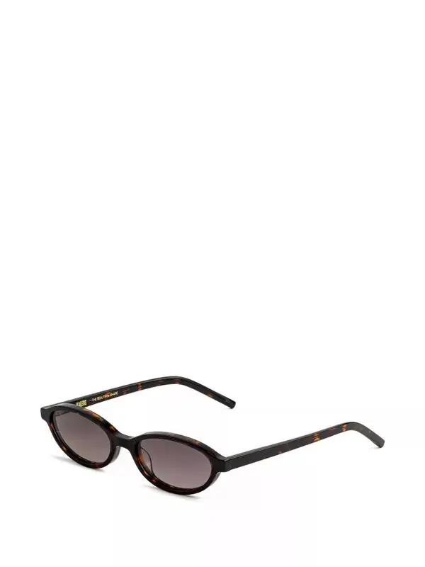 KALEOS Summerspring Oval-frame Sunglasses - Brown