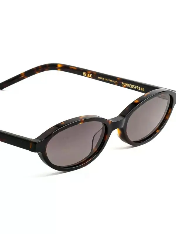 KALEOS Summerspring Oval-frame Sunglasses - Brown