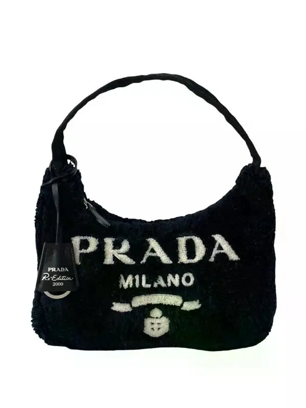 Prada Re-edition 2000 Mini Terry Shoulder Bag - Black