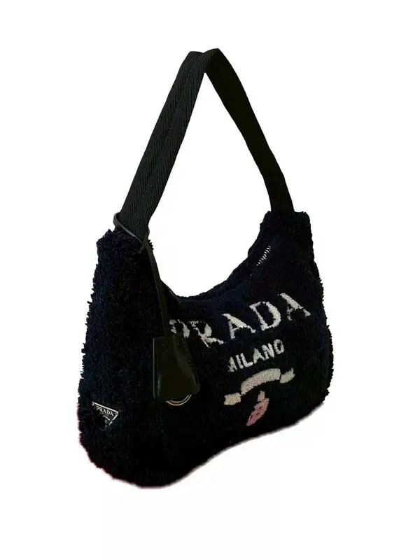 Prada Re-edition 2000 Mini Terry Shoulder Bag - Black