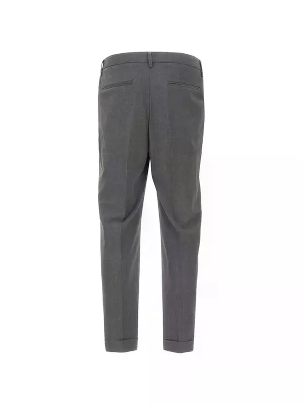 DEVORE INCIPIT Pleated Cuffed Trousers - Grey