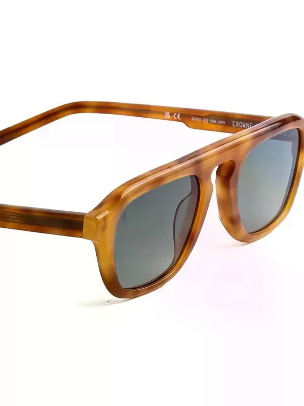 KALEOS Crowne Square-frame Sunglasses - Brown