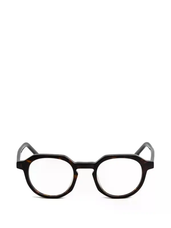 KALEOS Geometric Frame Eyeglasses - Brown