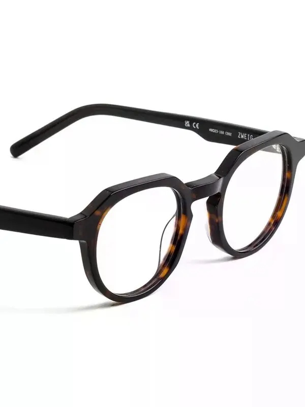 KALEOS Geometric Frame Eyeglasses - Brown