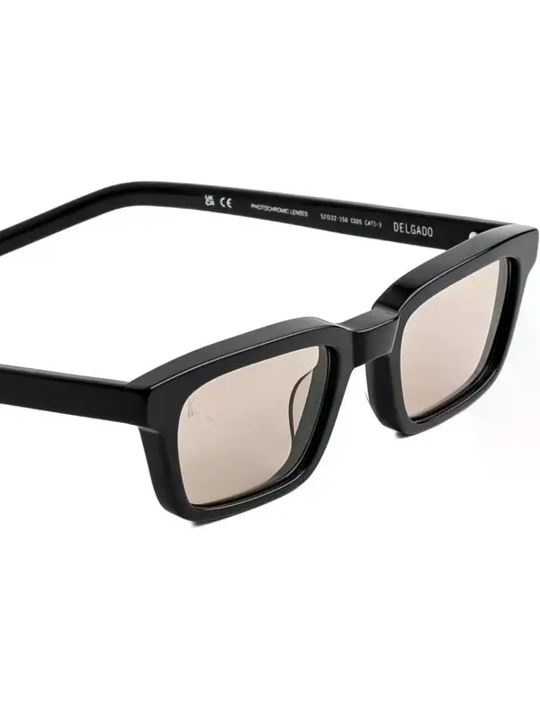 KALEOS Delgado Rectangle-frame Sunglasses - Black