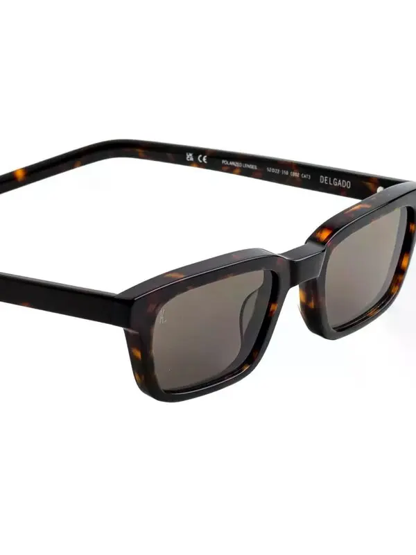 KALEOS Delgado Rectangle Frame Sunglasses - Brown