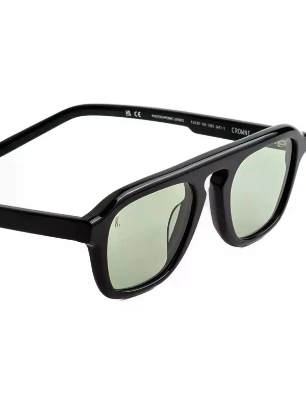 KALEOS Crowne Square-frame Sunglasses - Black