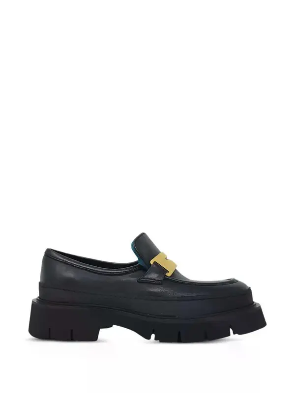 MADISON MAISON Shearling-lined Loafers With Gold-tone Hardware