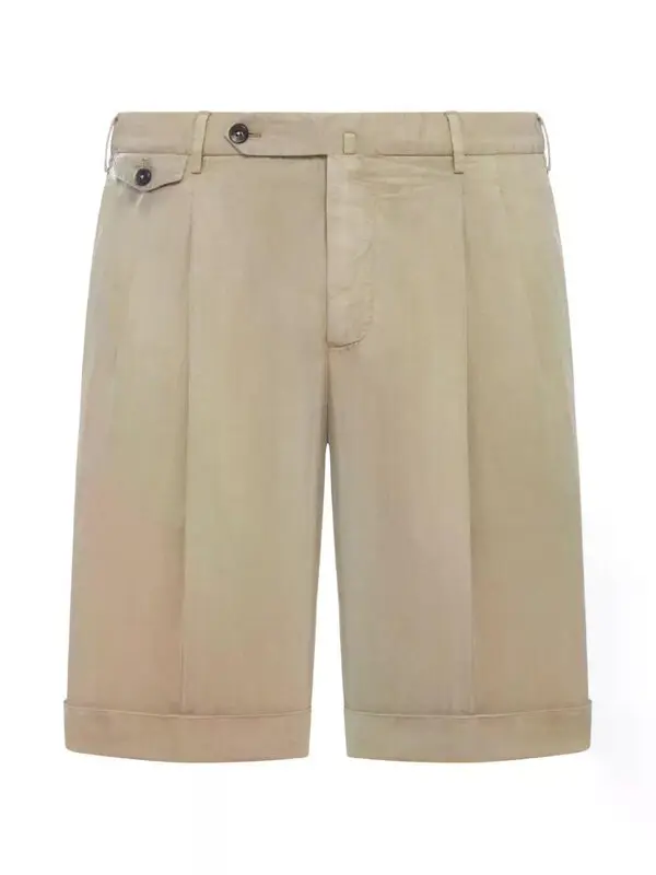 PT TORINO Buttoned Shorts - Neutrals