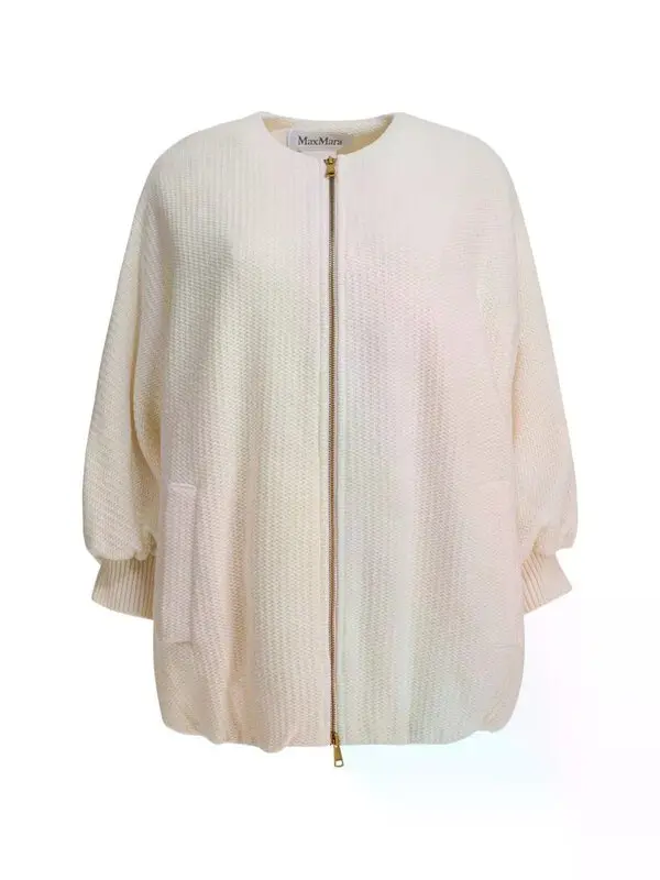 Max Mara Crewneck Ribbed Jacket