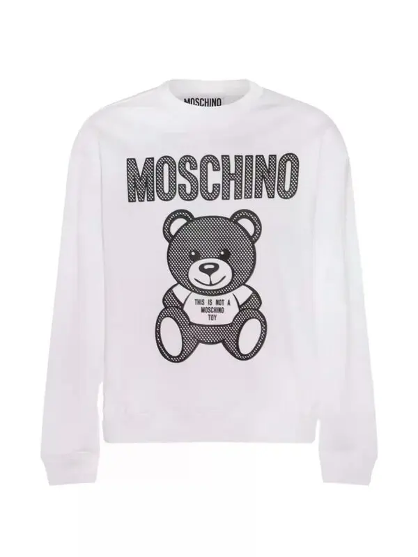 Moschino Long-sleeve Bear-detail Sweatshirt - White