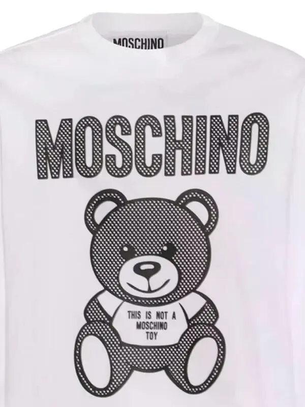 Moschino Long-sleeve Bear-detail Sweatshirt - White