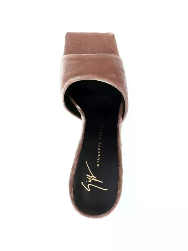 GIUSEPPE ZANOTTI Velvet Mule Sandals