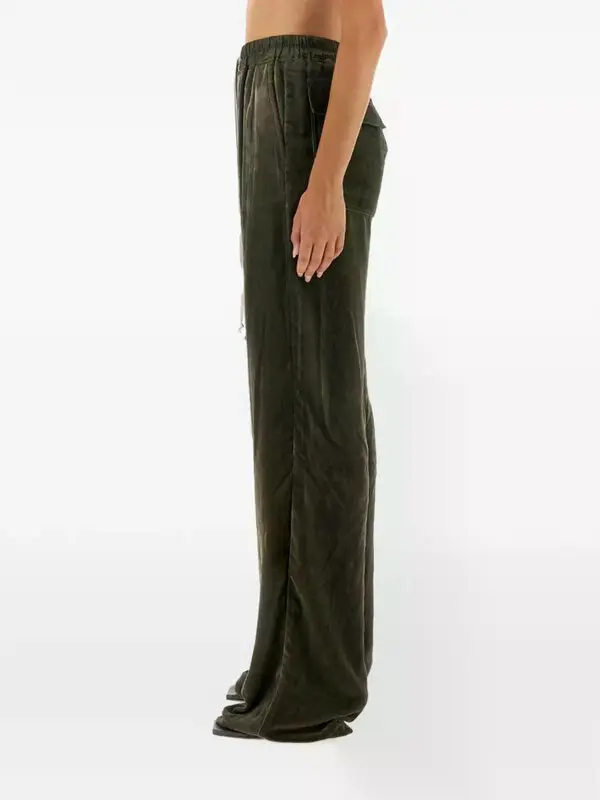 Rick Owens Velvet-texture Trousers - Green