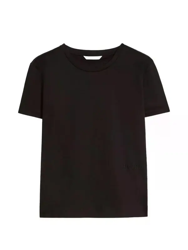 Max Mara Logo-embroidered T-shirt - Black
