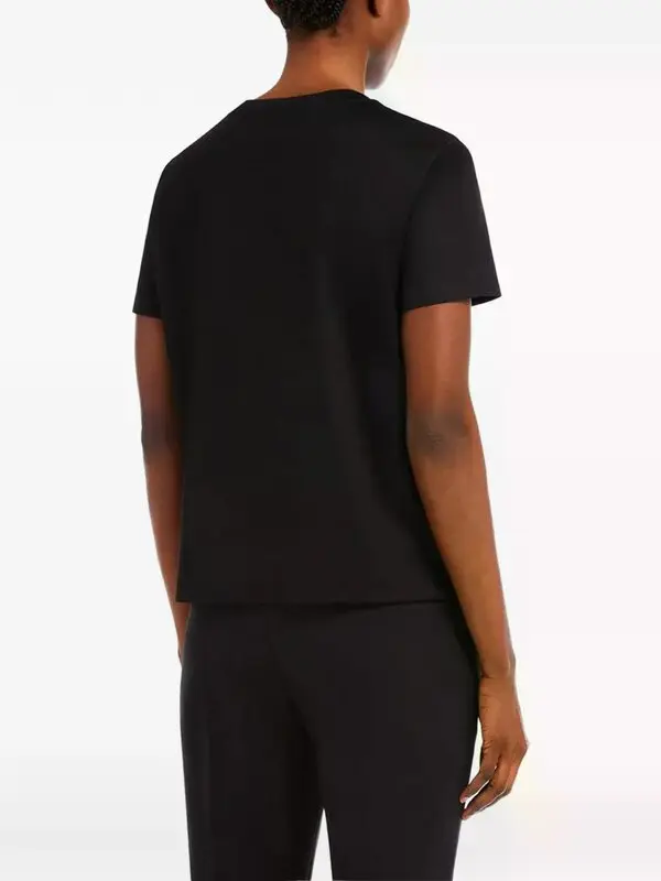 Max Mara Logo-embroidered T-shirt - Black
