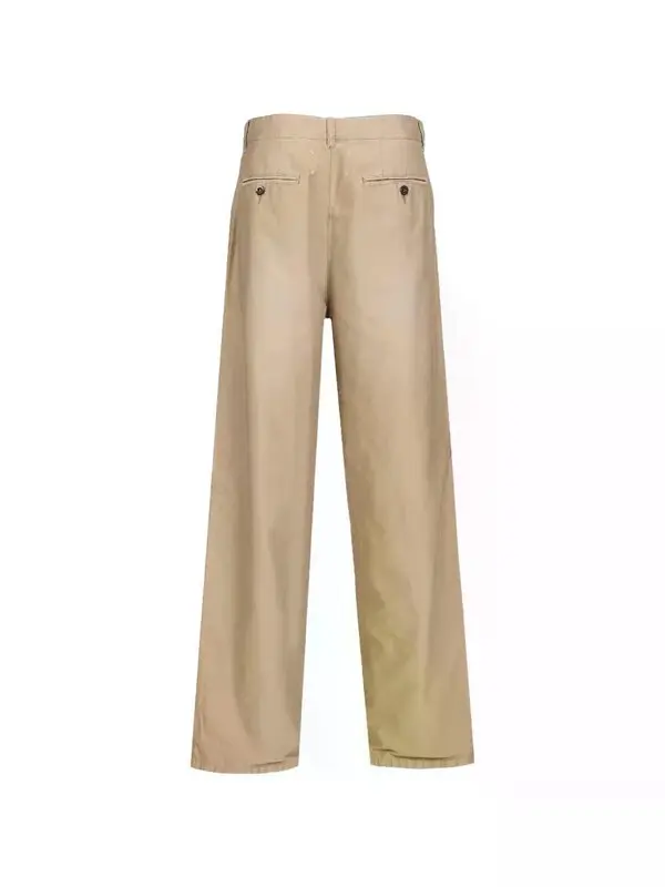 MAISON MARGIELA Pleated Cotton Trousers