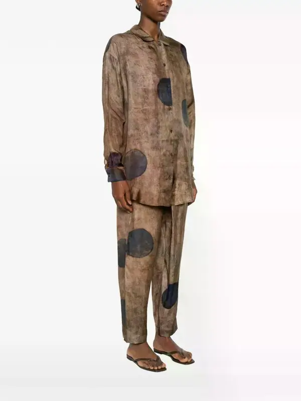 UMA WANG Printed Button Down Shirt - Brown
