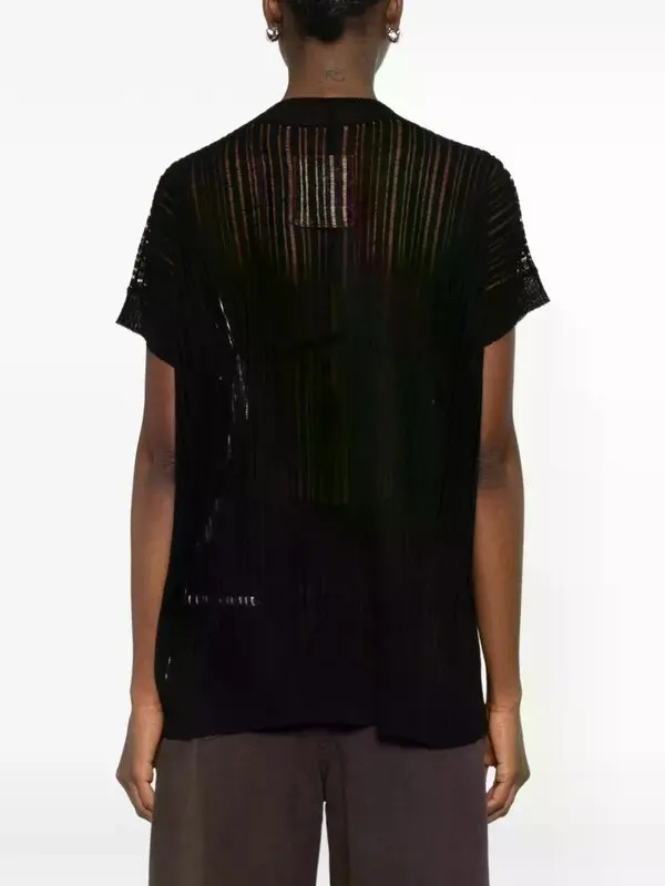 UMA WANG V-neck Textured Top