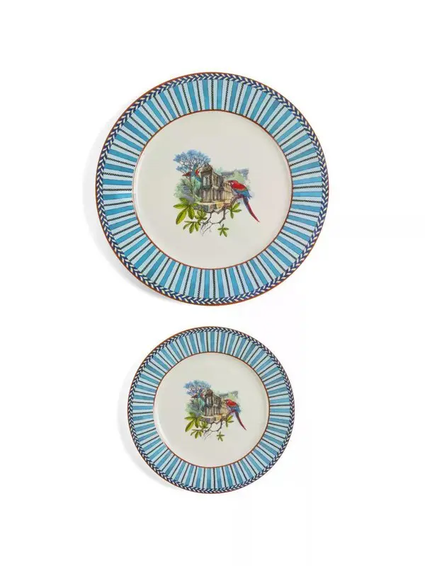 LISA CORTI Parrot-motif Plate - Neutrals