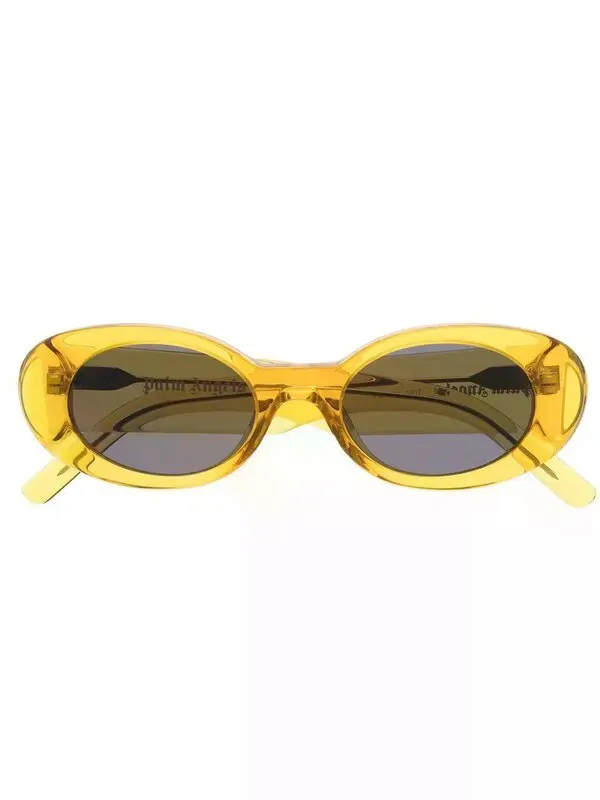 Palm Angels Spirit Oval-frame Sunglasses - Yellow