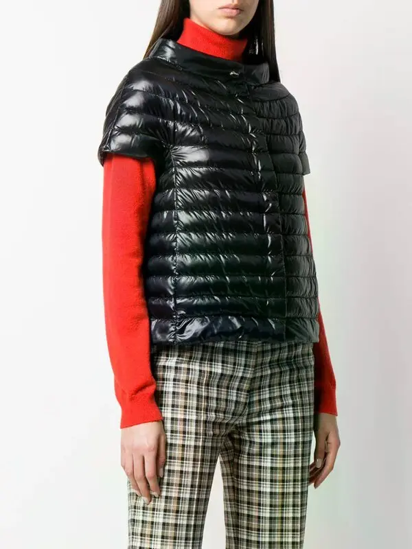 Herno Padded Short Sleeve Jacket - Black