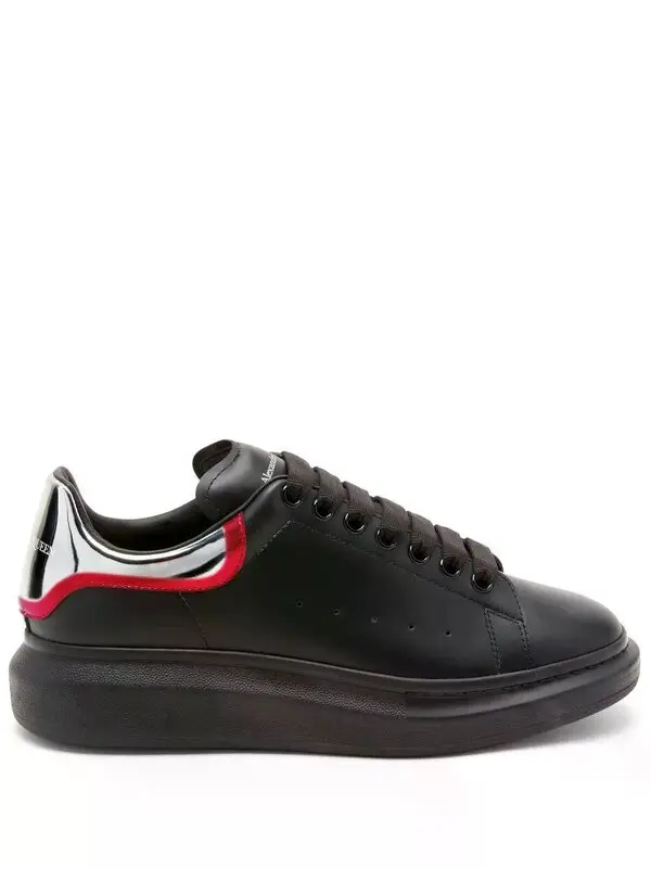 Alexander McQueen Oversized Leather Sneakers - Black