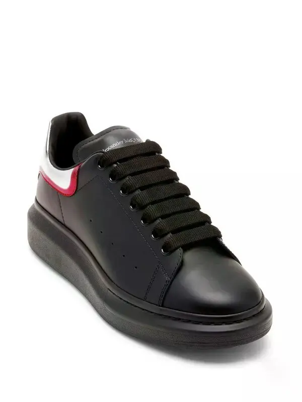 Alexander McQueen Oversized Leather Sneakers - Black