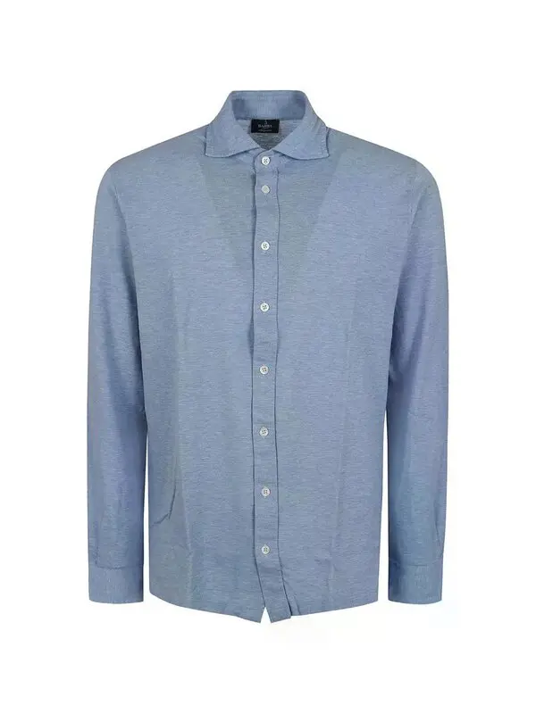 BARBA NAPOLI Buttoned Cotton Shirt - Blue