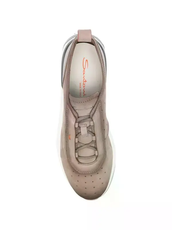 Santoni Innova Perforated Sneakers - Neutrals