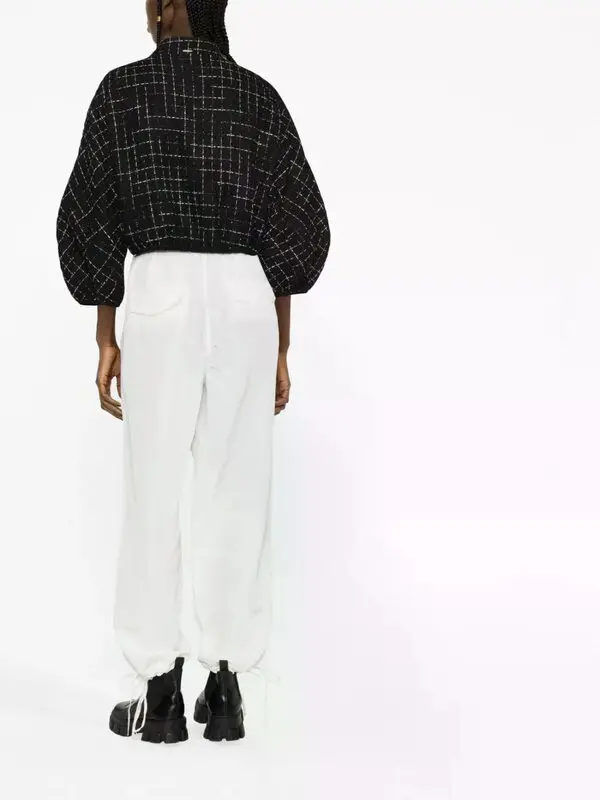 Herno Grid-patterned Cropped Jacket
