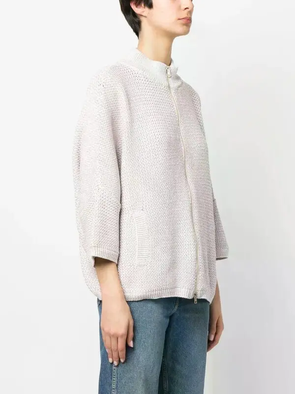 Herno High-neck Knitted Cardigan