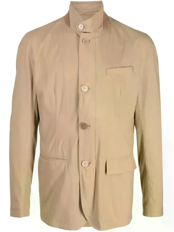 Herno Button-up Single-breasted Blazer - Brown