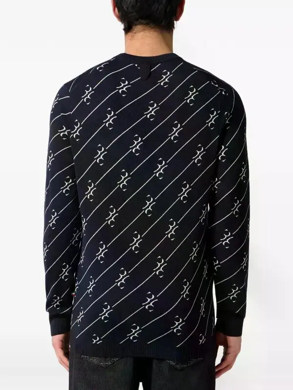 BILLIONAIRE All-over Print Round-neck Sweater