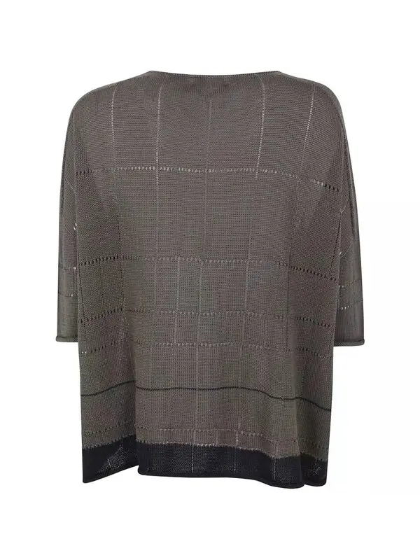 Y’s Buttoned Plaid Cardigan