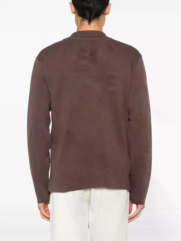 BARBA NAPOLI Buttoned Cardigan With Patch Pockets - Brown