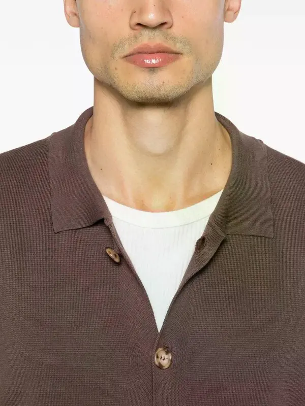 BARBA NAPOLI Buttoned Cardigan With Patch Pockets - Brown