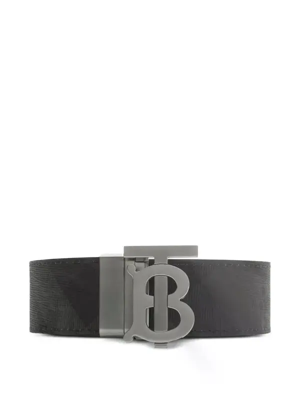 Burberry Reversible Check Tb Belt - Black